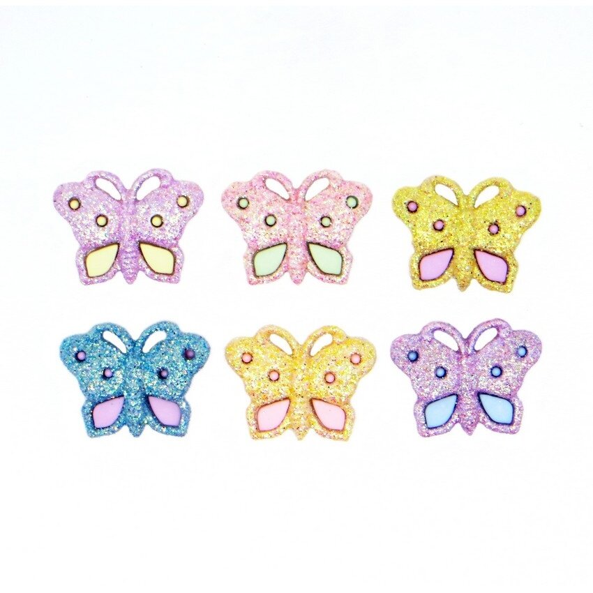 Пуговицы Dress It Up "Пастельные бабочки" декоративные, пластик