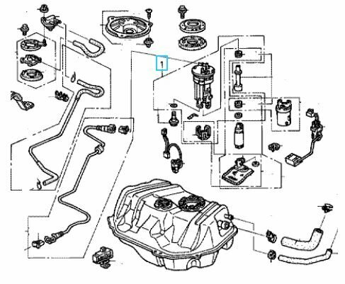 Топливный фильтр для автомобиля Honda Accord 2003-2008 2.0/2.4L L4; Артикул Honda: 16010SDCE01 (Оригинал)