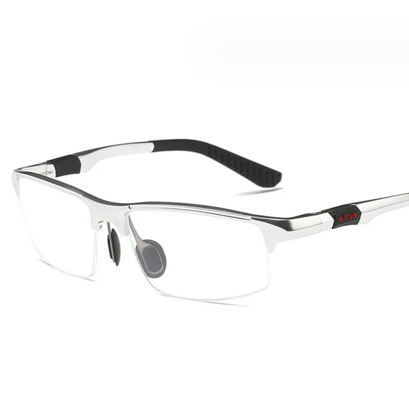 Модные спортивные очки с полуободковой оправой из алюминиево-магниевого сплава, очки для улицы при близорукости по рецепту 0-1,0-1,5-2,0-3,0 до-6,0