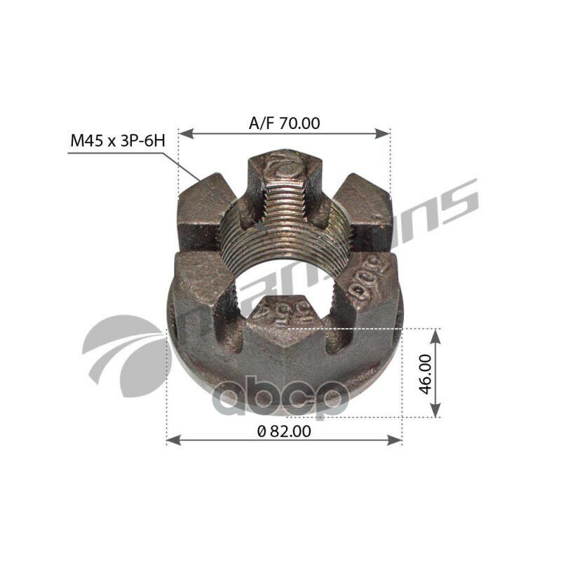 Гайка BPW ступицы корончатая (М42х3 SW65) MANSONS Mansons арт. 300354