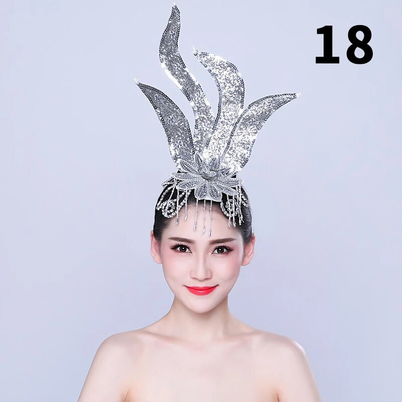Танцевальная тиара из акрила Серебряный, 18