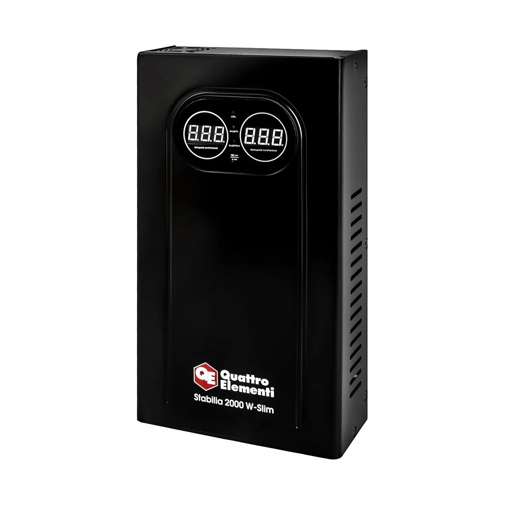 Стабилизатор напряжения настенный QUATTRO ELEMENTI Stabilia 2000 W-Slim (2000 ВА, 140-270 В) 917-797