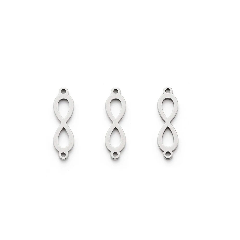 Подвески из нержавеющей стали "бесконечность", 20 шт.