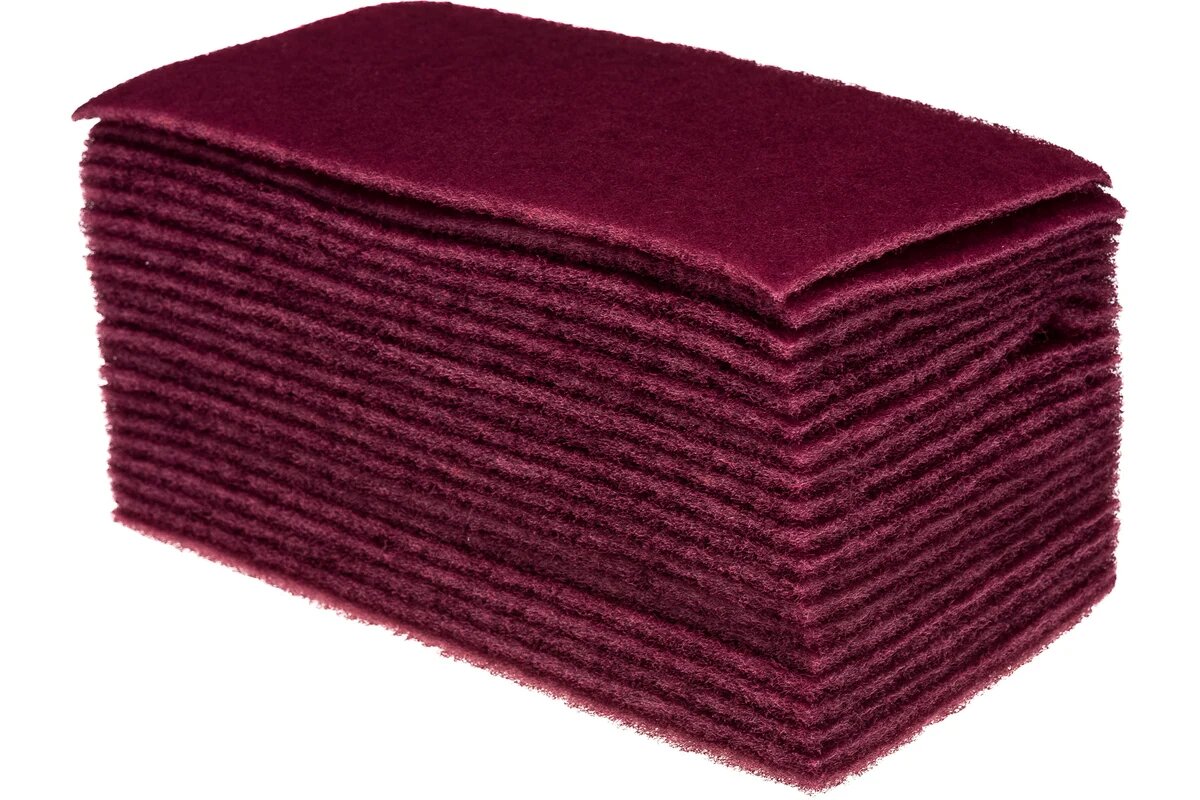 RoxelPro Нетканый абразивный материал ROXTOP FAST CUT, 115х230мм VERY FINE, красный, 20 шт 126143