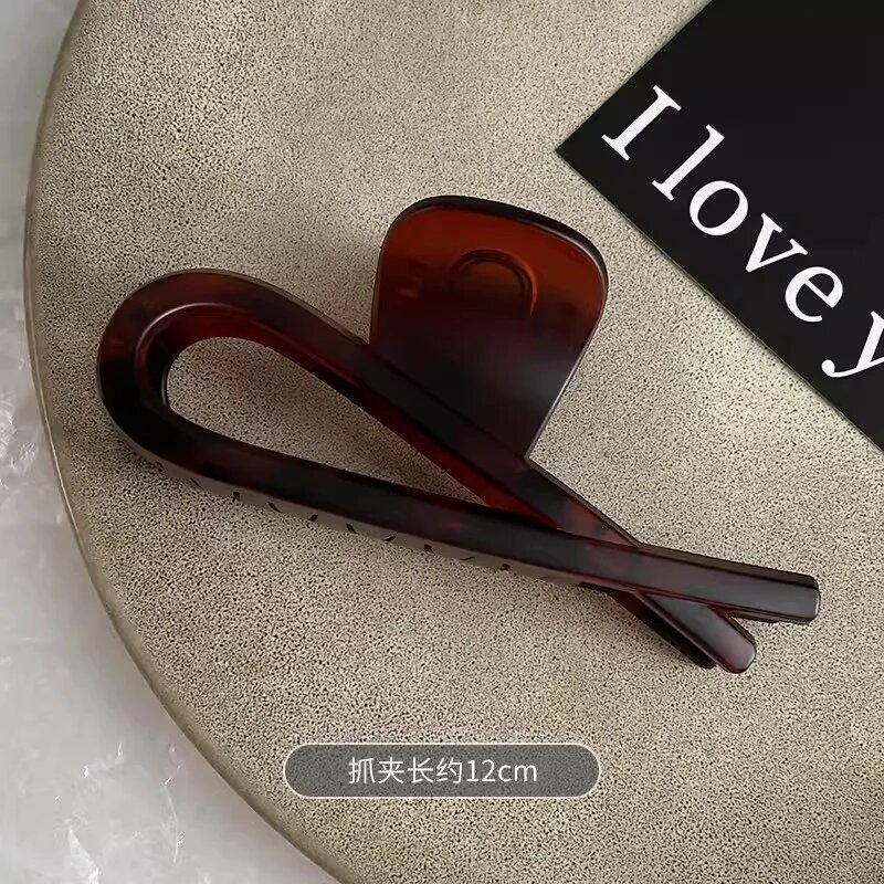 Большие черепаховые заколки-крабы, Matte TortoiseshellB