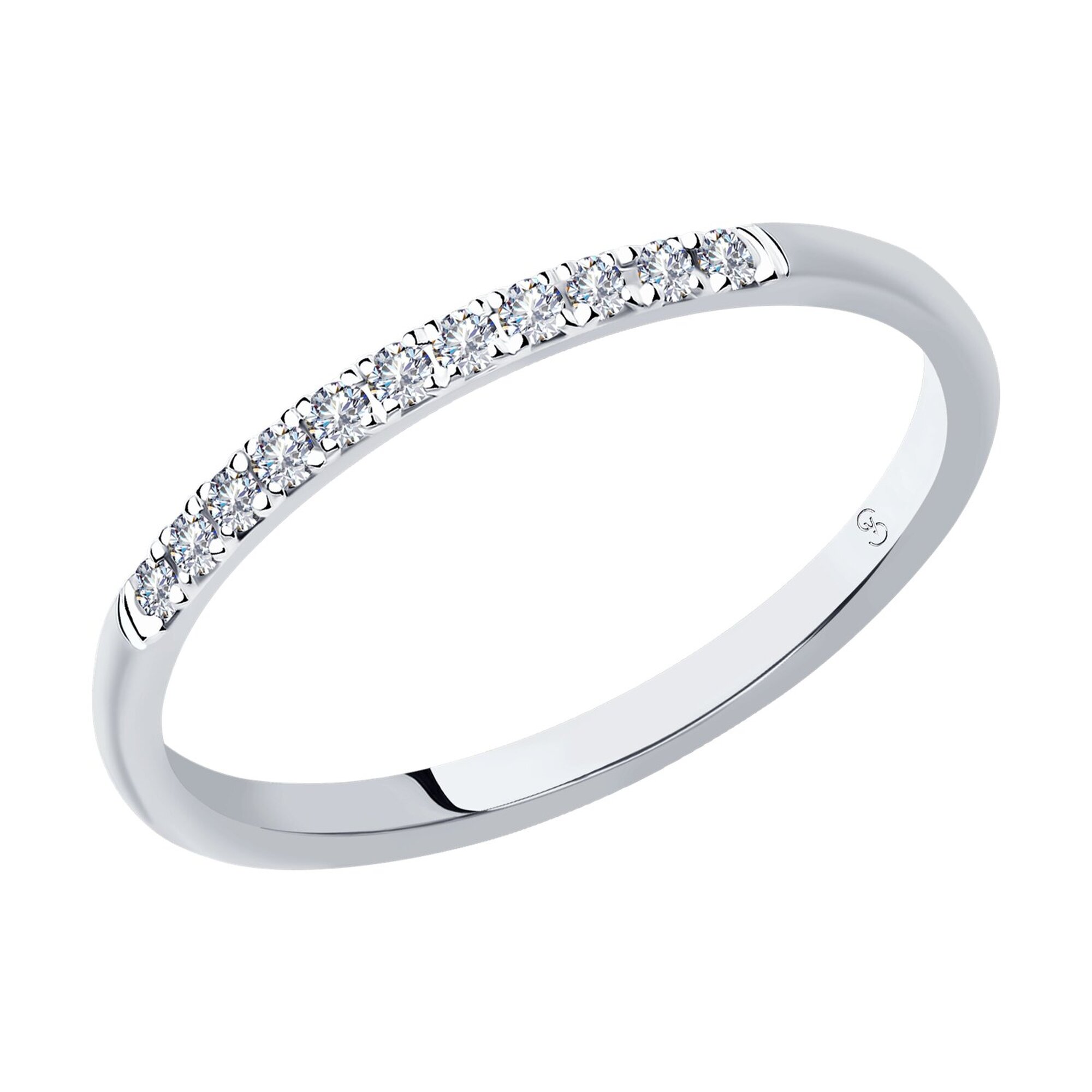 Кольцо помолвочное, белое золото, 585 проба, бриллиант