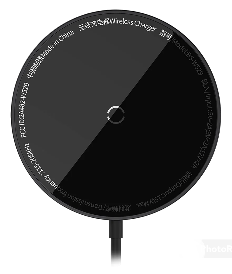 Беспроводная зарядка Baseus Simple Mini3 Magnetic Wireless Charger 15W черный