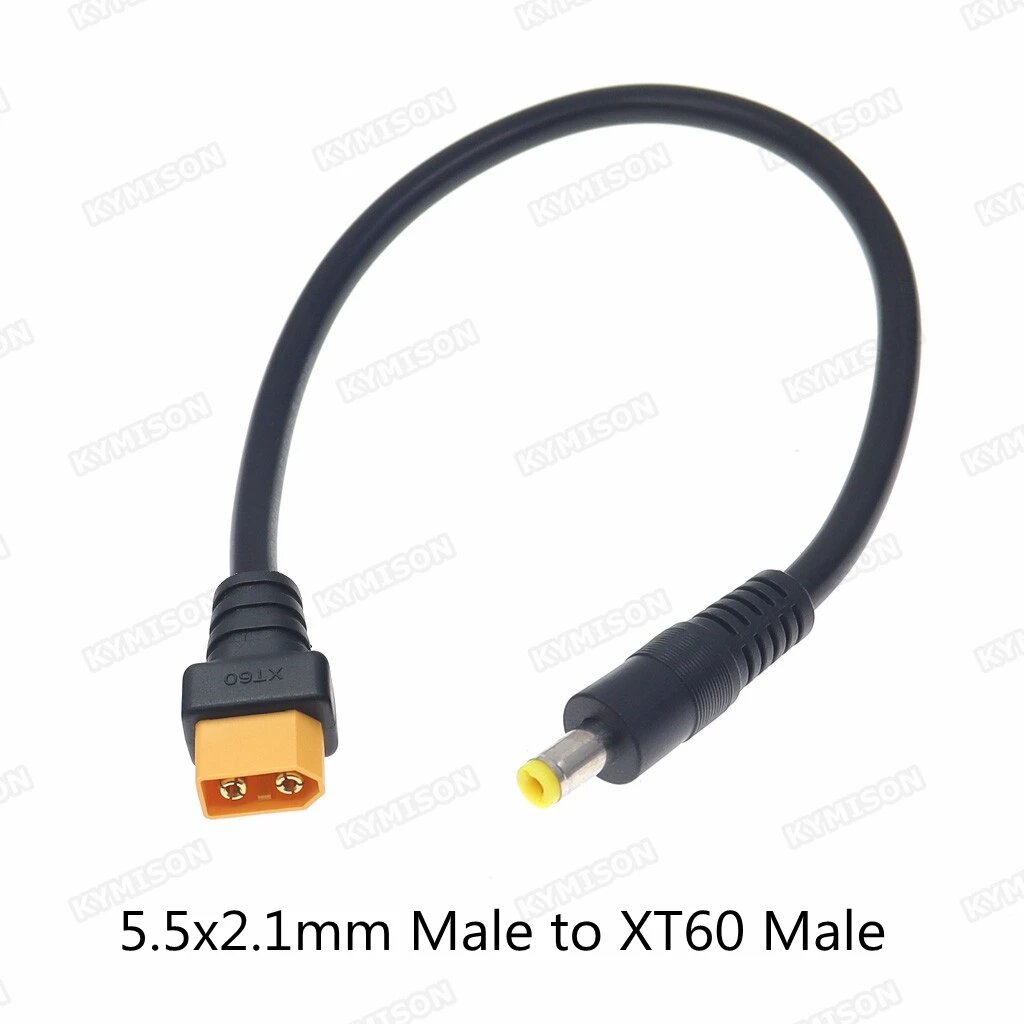 Кабель-адаптер KYMISON XT60-DC Cable 0.3м черный 10A 12V XT60M-5521M