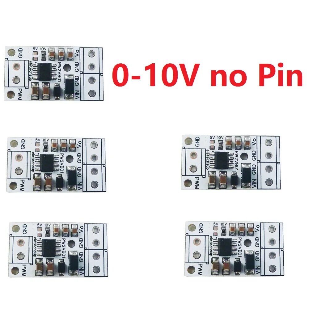 5 шт. модуль преобразователь ШИМ в ЦАП eletechsup 0-5В/0-10В 5PCS 0-10V no Pin
