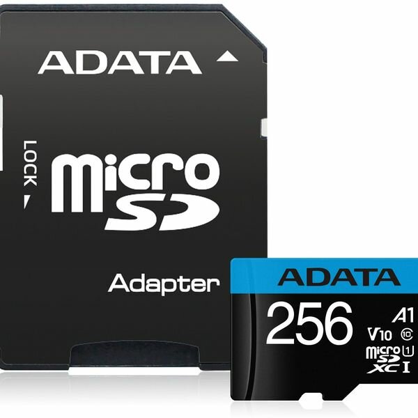 A-Data Premier MicroSDXC Class 10 UHS-I V10 A1 AUSDX256GUICL10A1-RA1 256Gb