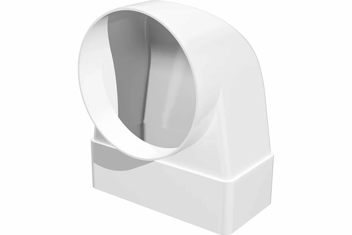 ERA Соединитель угловой 90° для плоского воздуховода с круглым 60x204 мм 150 мм пластик