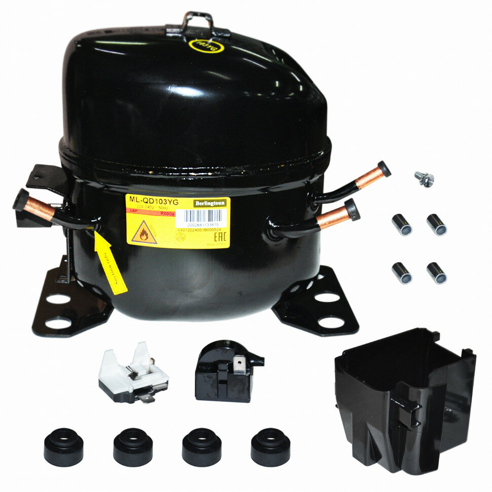 Компрессор Berlingtoun ML-QD103YG (R-600a, 168W при -23.3C), зам. 1114Y ML-QD103YG
