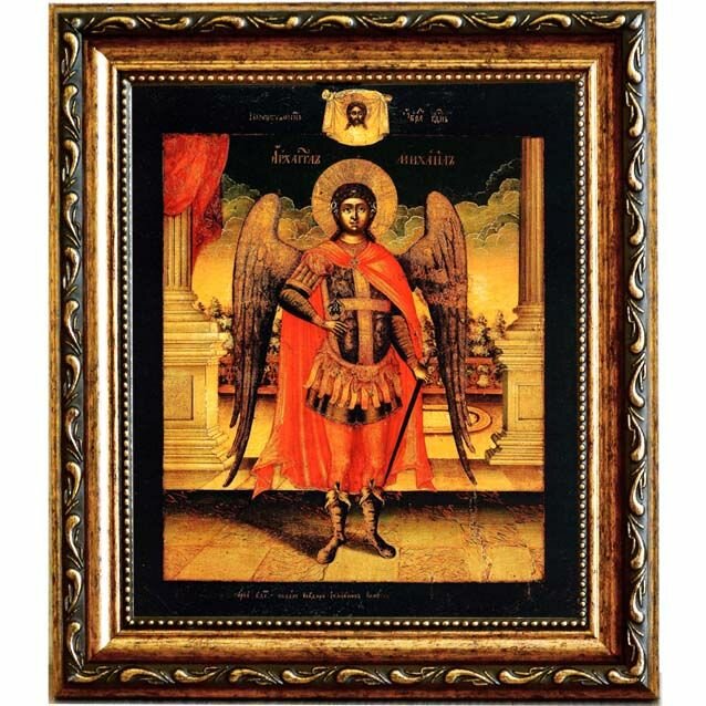 Архангел Михаил. Копия старинной иконы Ф. Фалеева (15 х 18 см / В раме / 22)