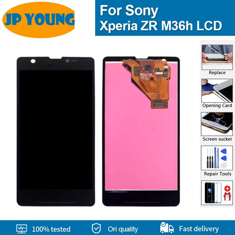 Дисплей 4,6 "для SONY Xperia ZR M36h C5502 C5503, сменный сенсорный экран с дигитайзером в сборе для SONY ZR, ЖК-дисплей, оригинал