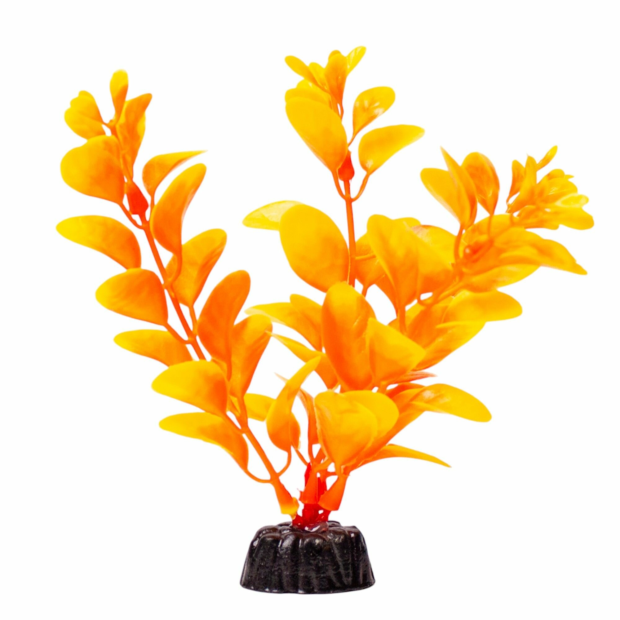 Растение искусственное для аквариума Биодизайн Людвигия красно-оранжевая (высота 10 см.) M034/10