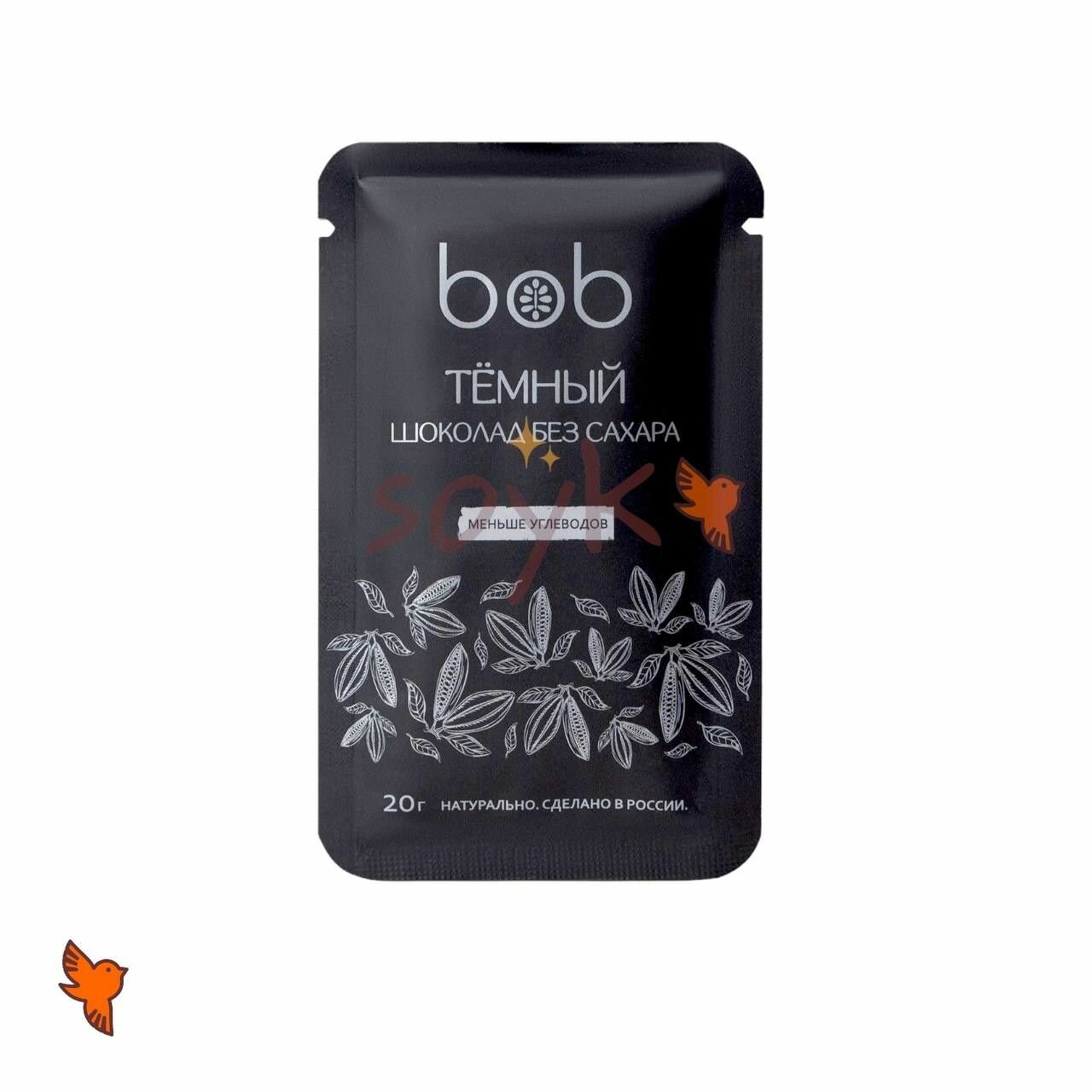 Шоколад темный без сахара Bob, 20г