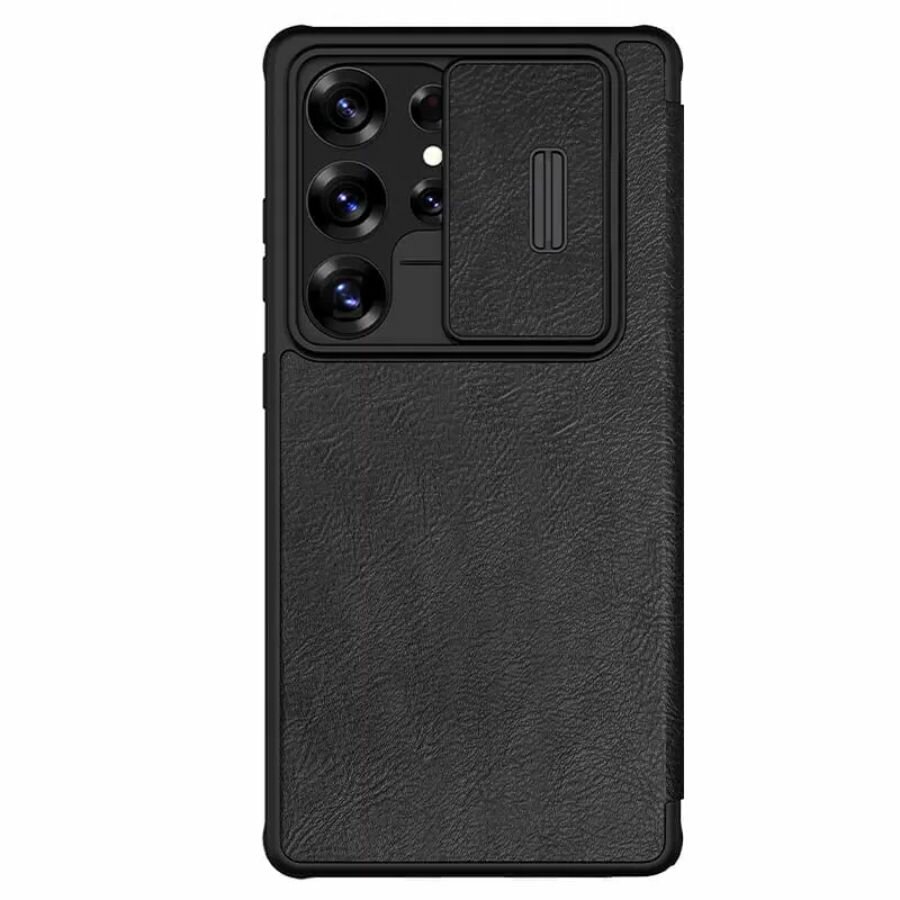 Кожаный чехол-книжка Nillkin Leather Qin Pro для Samsung Galaxy S25 Ultra черный
