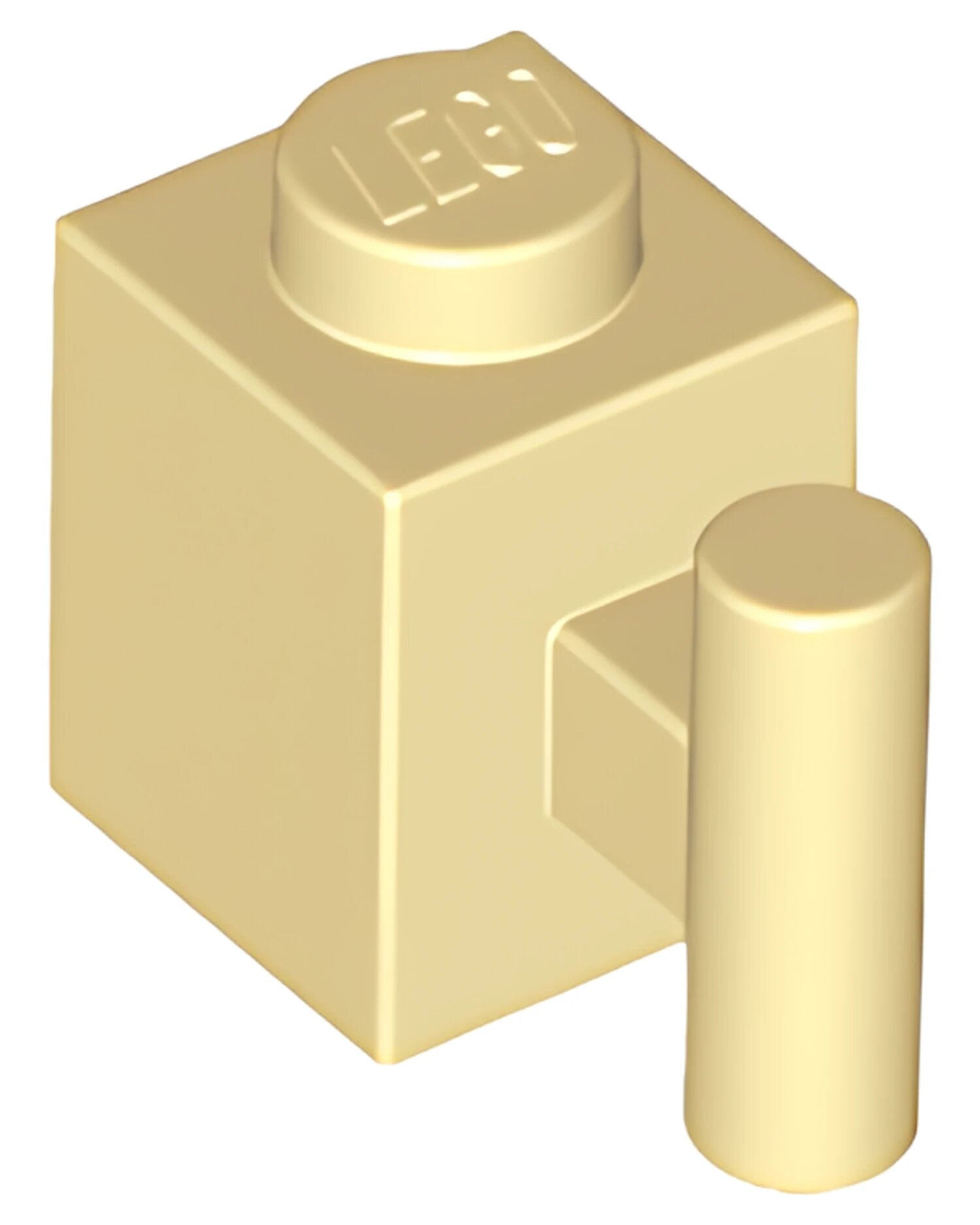 Деталь LEGO Lego Модифицированный кубик Brick, Modified 1 x 1 with Bar Handle 2921 (28917) Tan U