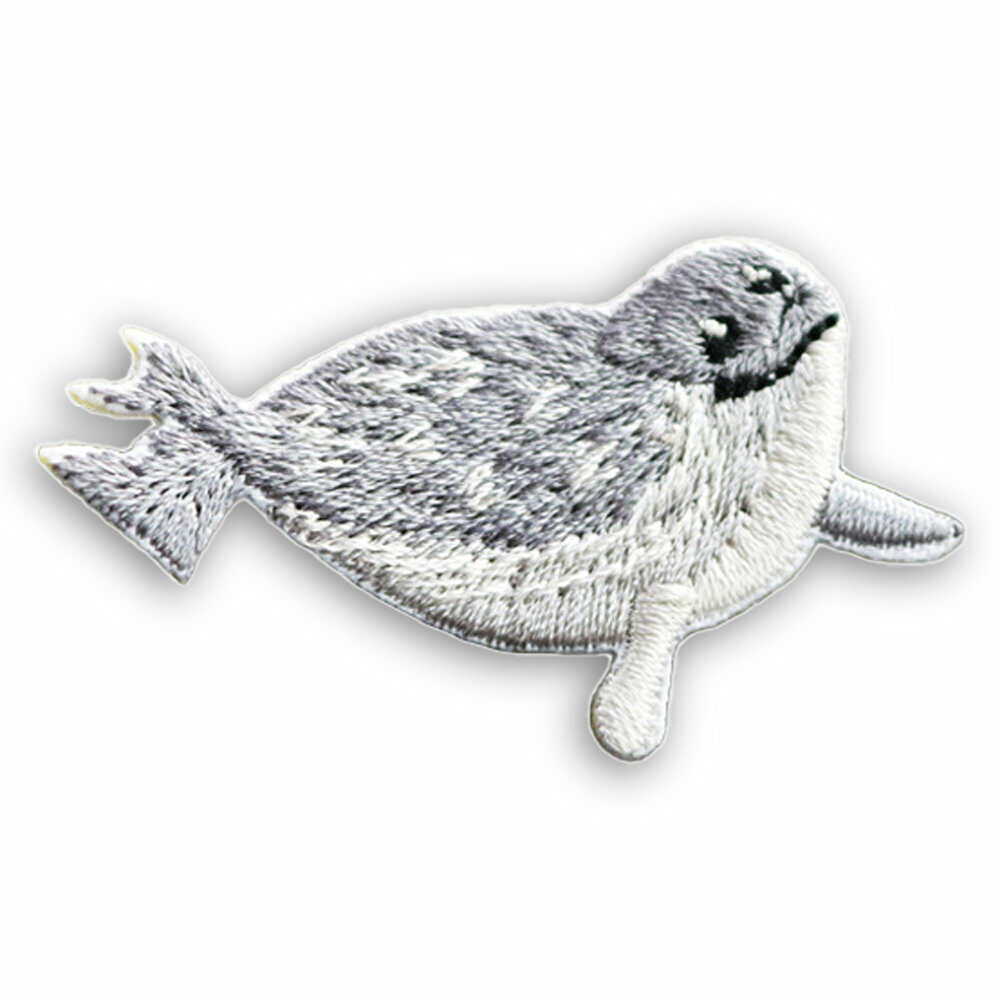 Шеврон Avelcro "Тюлень", полиэстер, для одежды, на липучке, 2,3x4,9 см