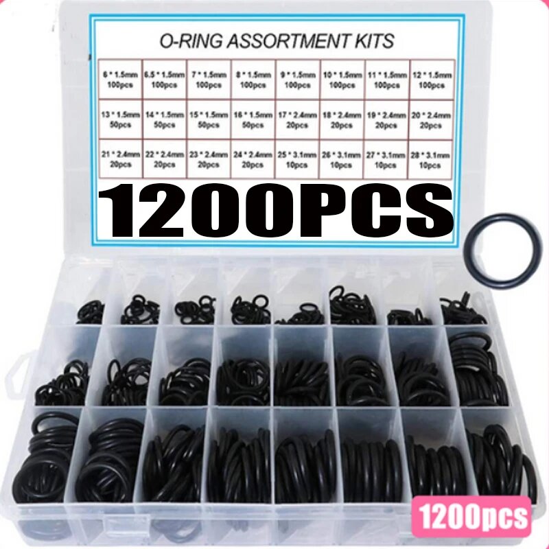 Комплект O-Ring 1200PCS, уплотнительные кольца