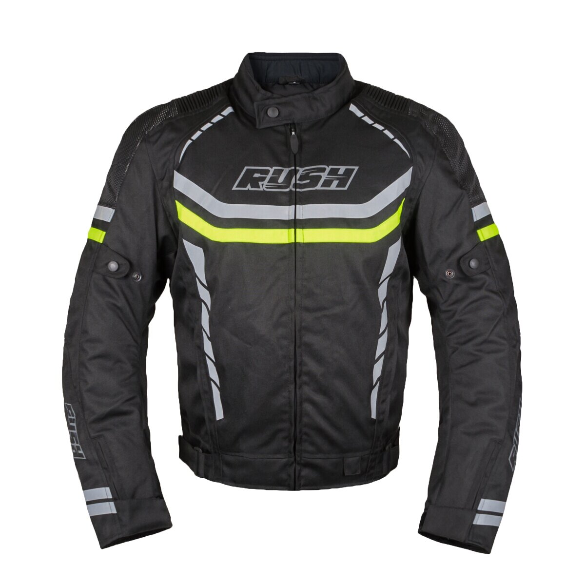 RUSH Мотокуртка WALTER текстиль, цвет Черный/Желтый, Размер L
