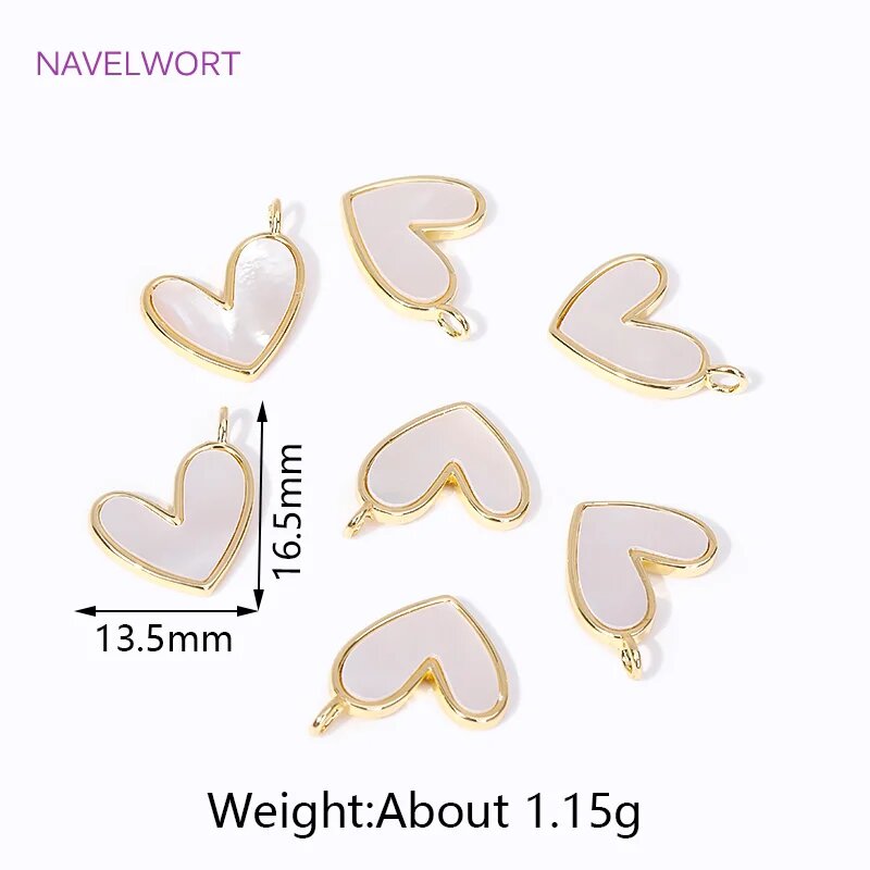 Подвески сердечки NAVELWORT 18K позолота