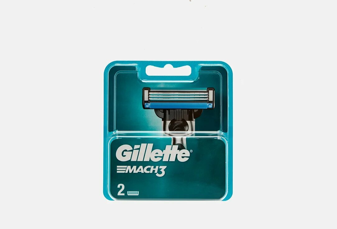 Сменные Кассеты для бритья 2 штуки в упаковке GILLETTE Mach3