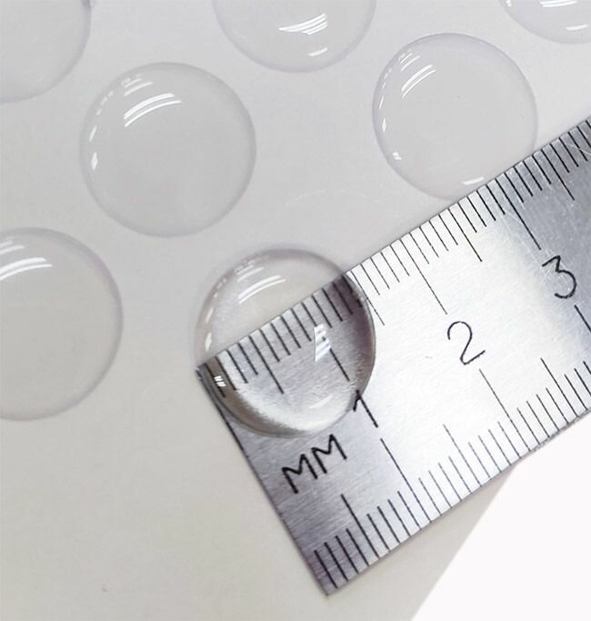 Эпоксидные наклейки прозрачные, круглые/ Набор заготовок для 3D стикеров 35шт