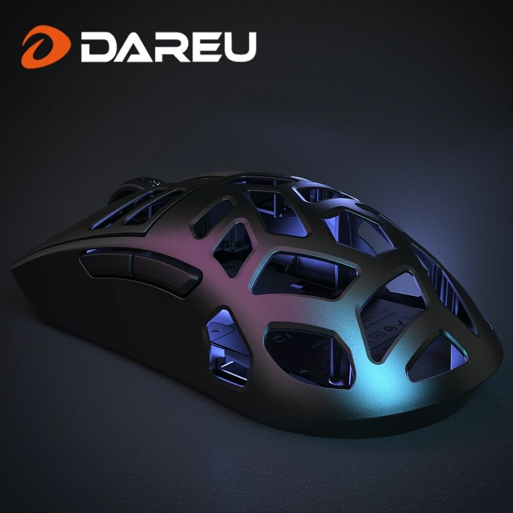 DAREU Al mg Двухмодовая 4KHz беспроводная игровая мышь PBT Быстрая зарядка PAW3395 26000 DPI Легкая игровая приставка для ПК