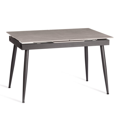 Стол обеденный Tetchair Balmoral / Балморал столешница керамика (матовая) /опоры металл, серый/чёрный, (120+40)х80х75 см