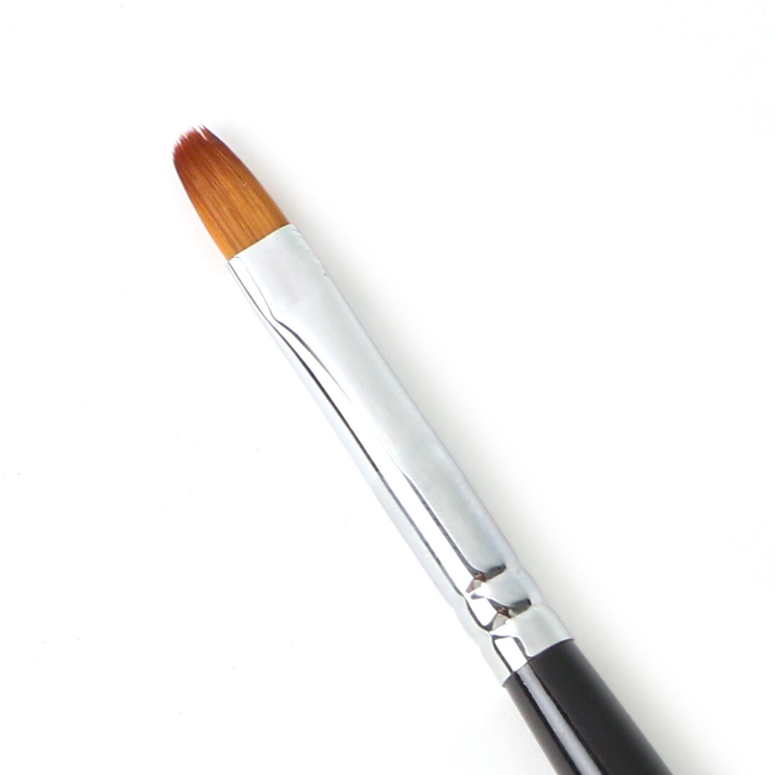 Кисть BeautiX синтетика №1, для работы с акригелем, юнигелем, гель-красками и 3D-гелями.