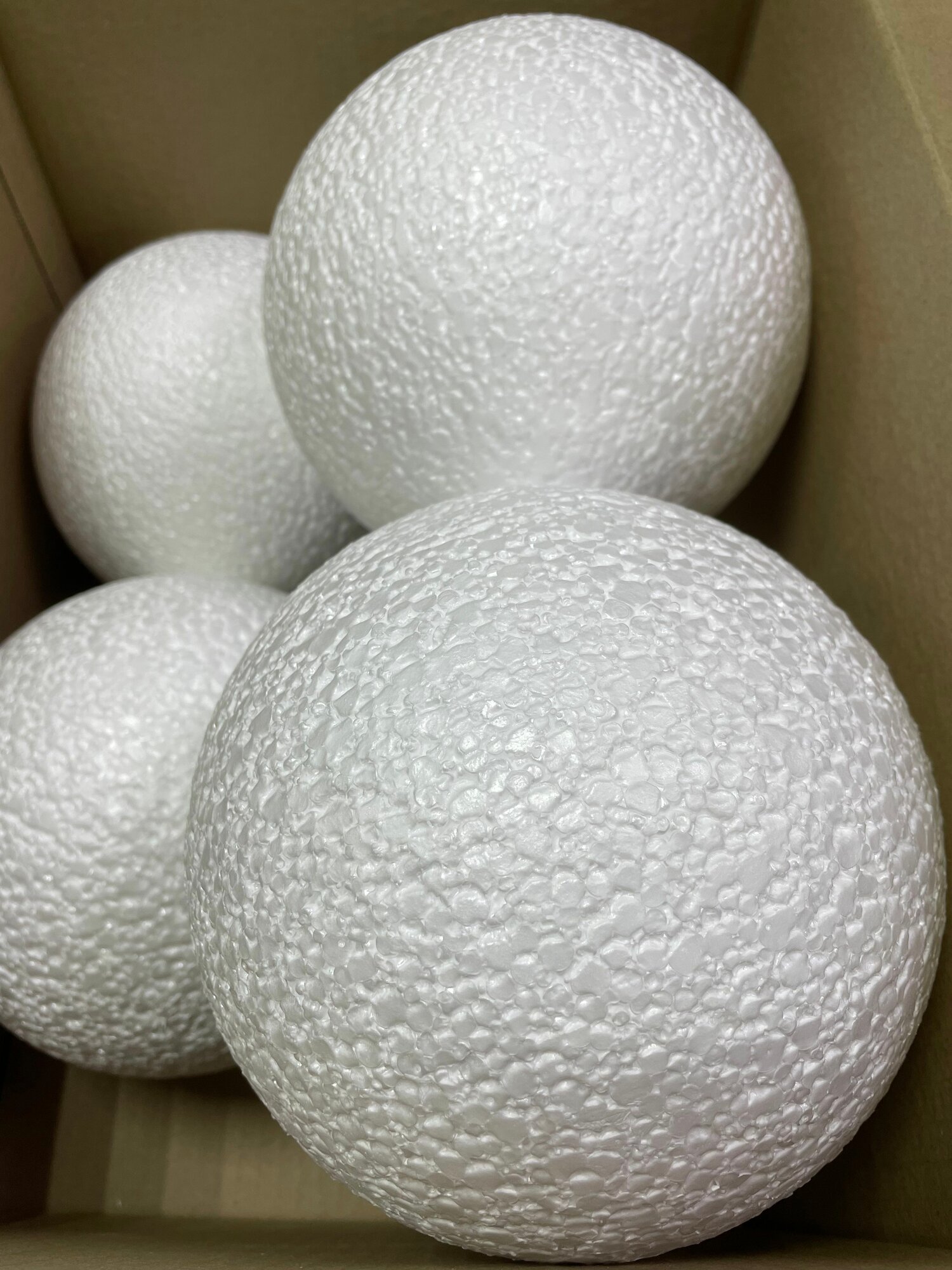 Шар из пенопласта 17см, 4шт / Заготовка из пенопласта для рукоделия