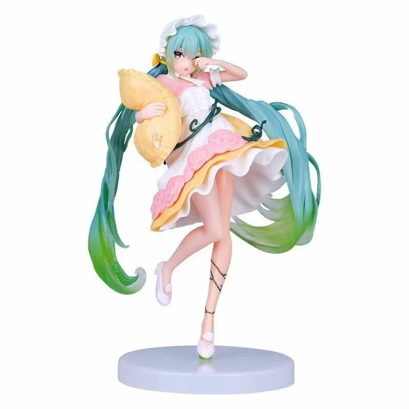 Hatsune Мультипликационная версия двухмерной модели красивой девушки Хацунэ Мику ручной работы, украшающей статую