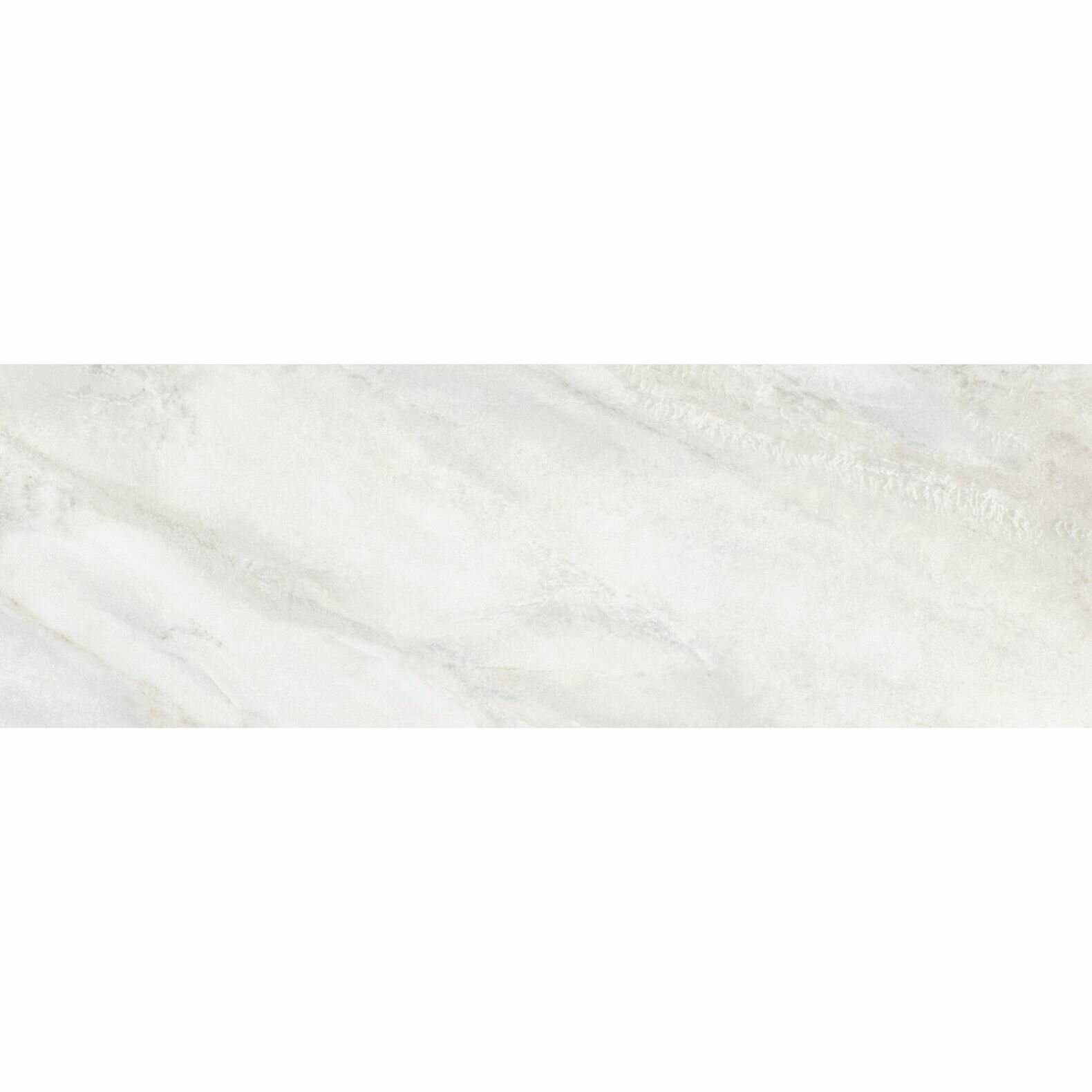 Плитка настенная Delacora Maiolica Light 30х90 см глянцевая для стен и пола белая камень эффект