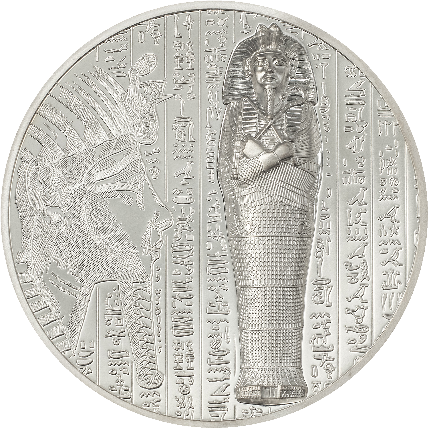 Монета серебряная Острова Кука, 5 долларов, 2022 год, "Рентген - Мумия"
