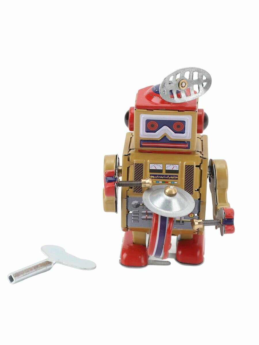 Винтажная игрушка-робот с заводным двигателем, изысканная железная игрушка ручной работы в стиле ретро для украшения кафе-бара, уникальная идея подарка