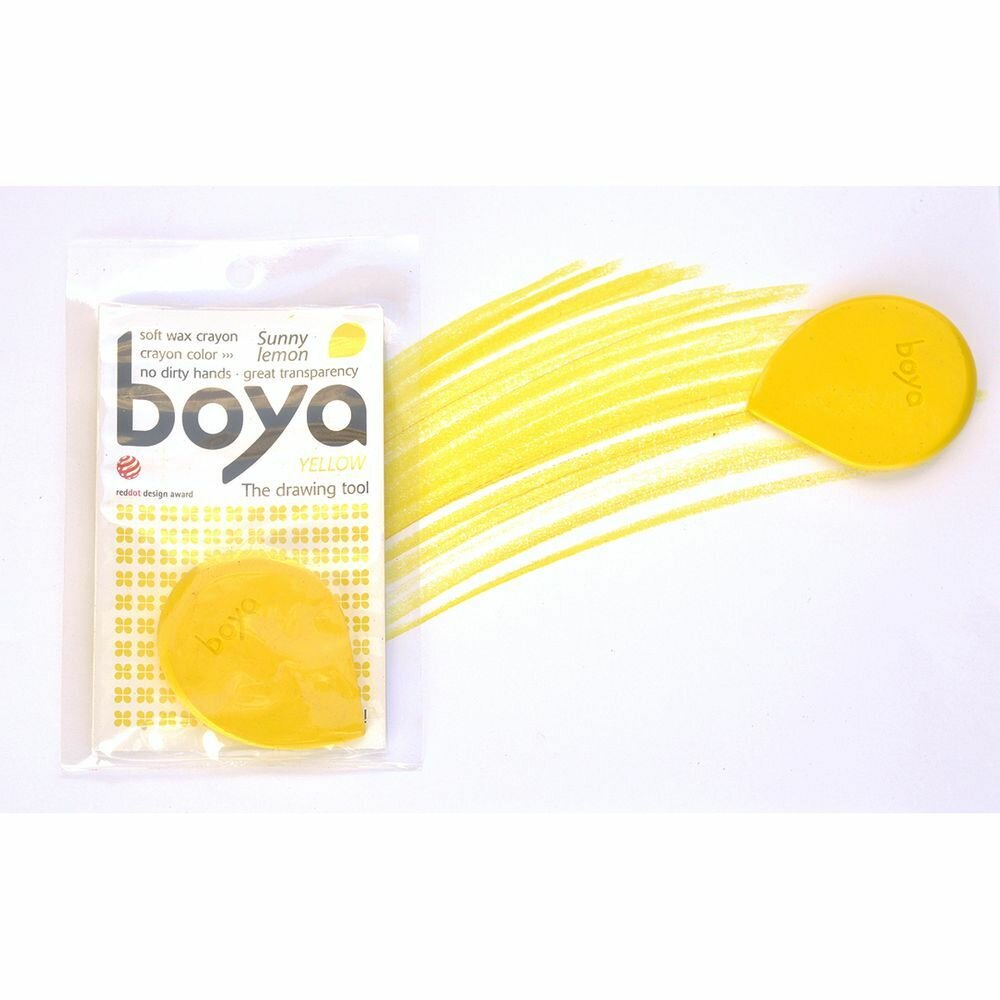 Пастель BOYA d.o.o. Восковая, для рисования, лимонно-желтый мелок