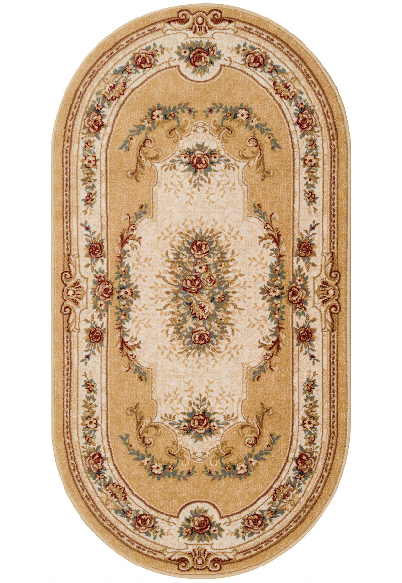 Молдавский ковер шерстяной 80*150 см Prestige 8539-51035 овал