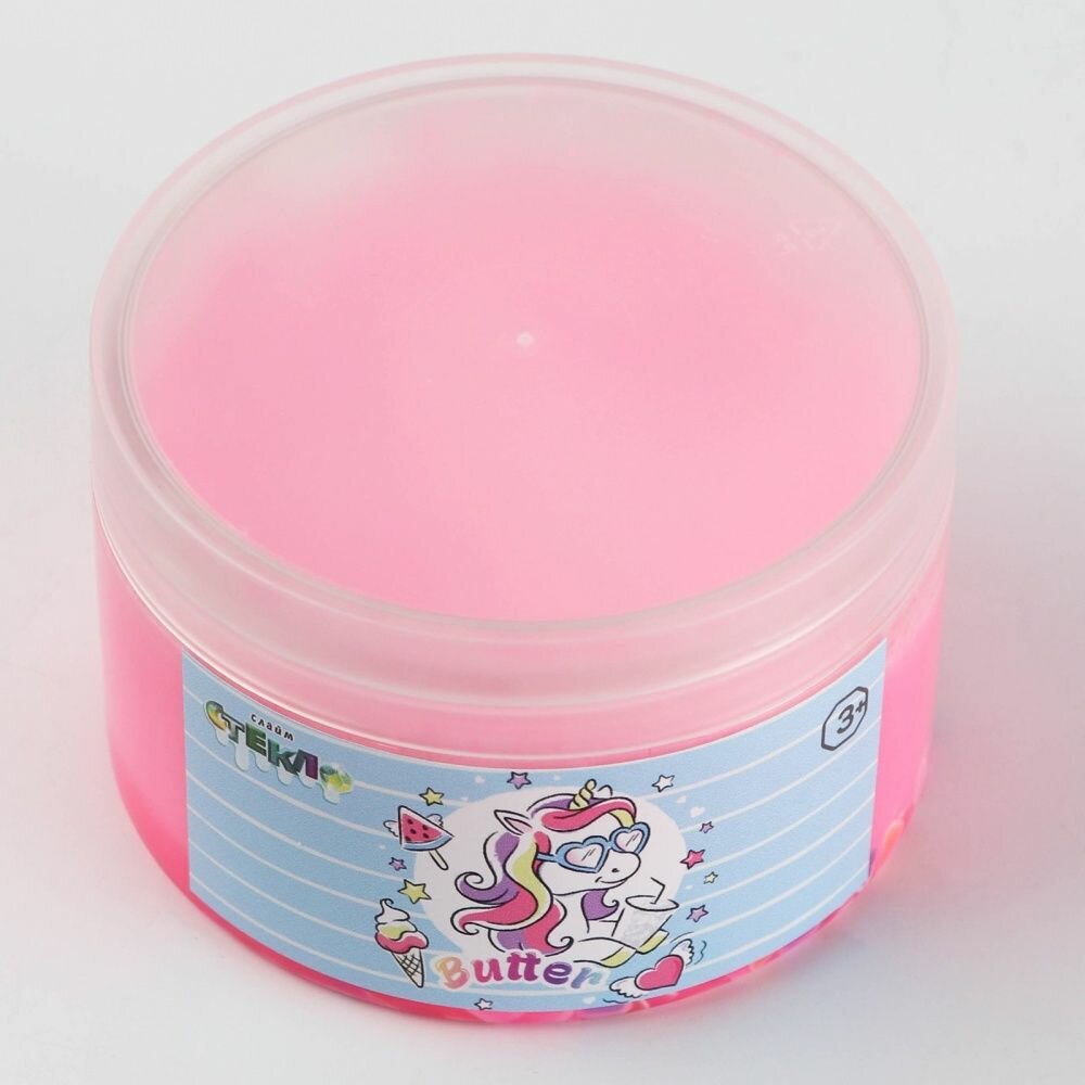 Слайм Стекло "Butter", розовый, 180 г (00-00512423)