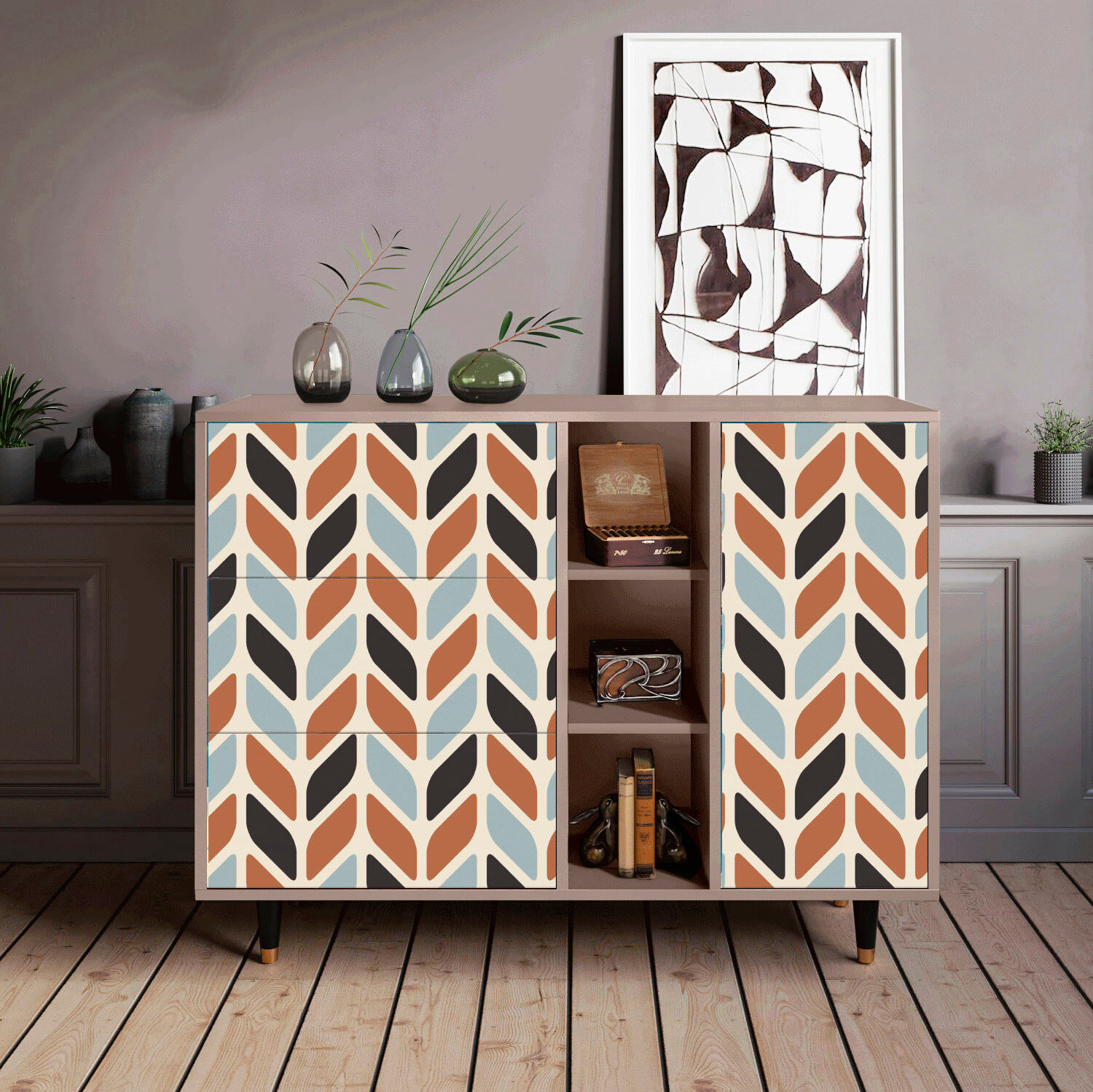Комод - STORYZ - BS2 Beige Laure, Разер - 125 x 97 x 48 см , Цвет корпуса - Бежевый