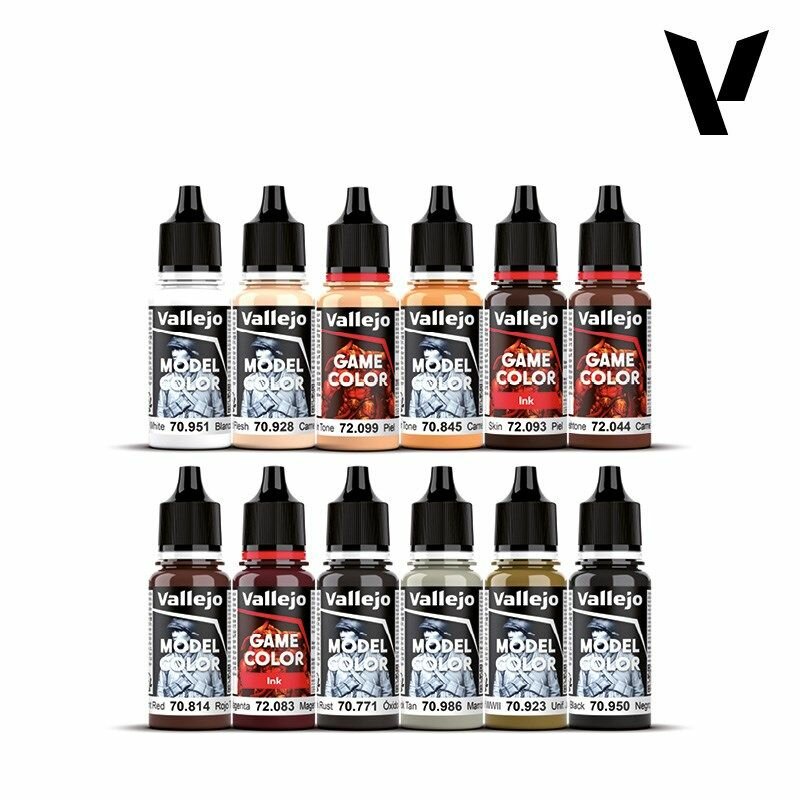 Набор красок Essential Paint Set by Squidmar Miniatures Vallejo 72201 — фото 1