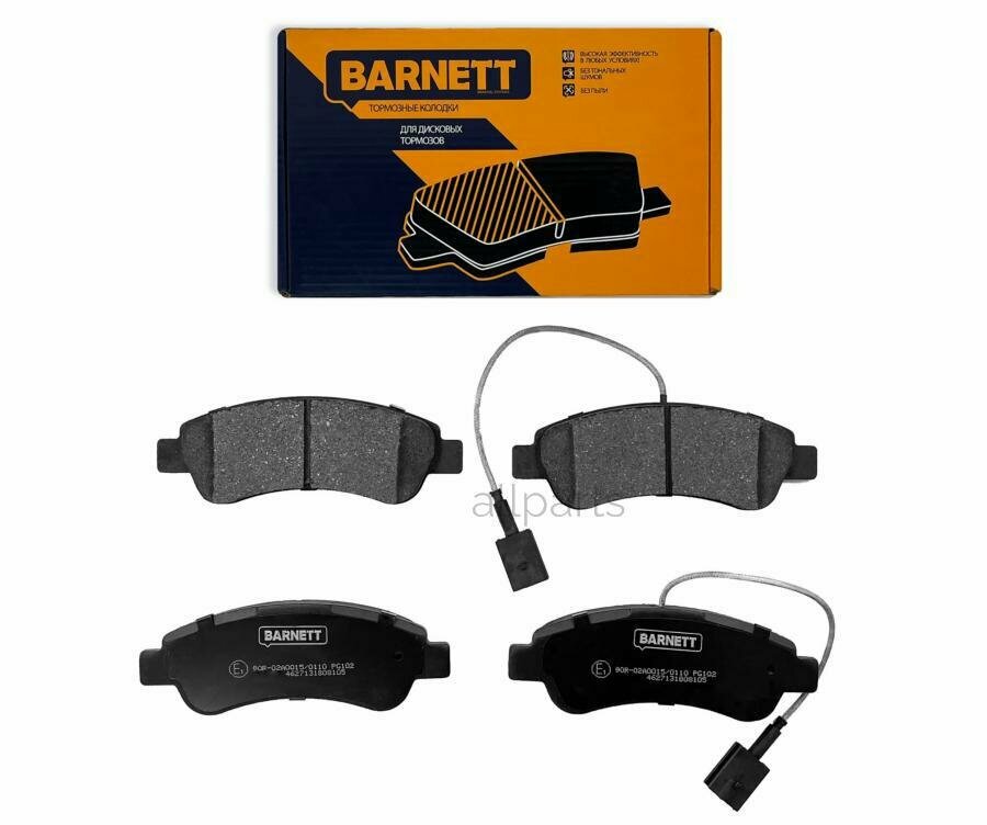BARNETT PG102 Комплект задних тормозных колодок, дисковый тормоз