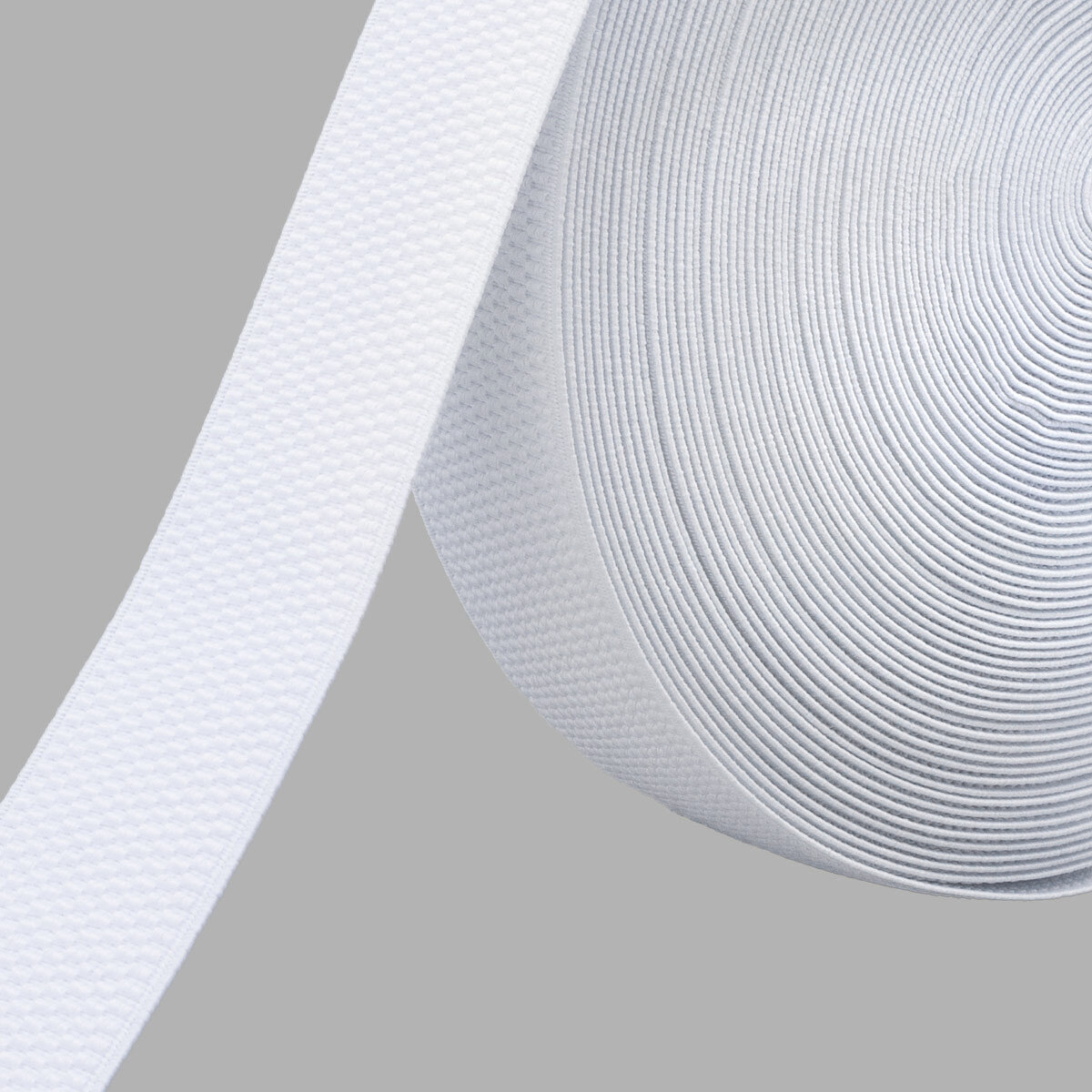 Резинка для шитья широкая, 40мм*25м, эластичность 200%, 25,2 г/м, 501 белый
