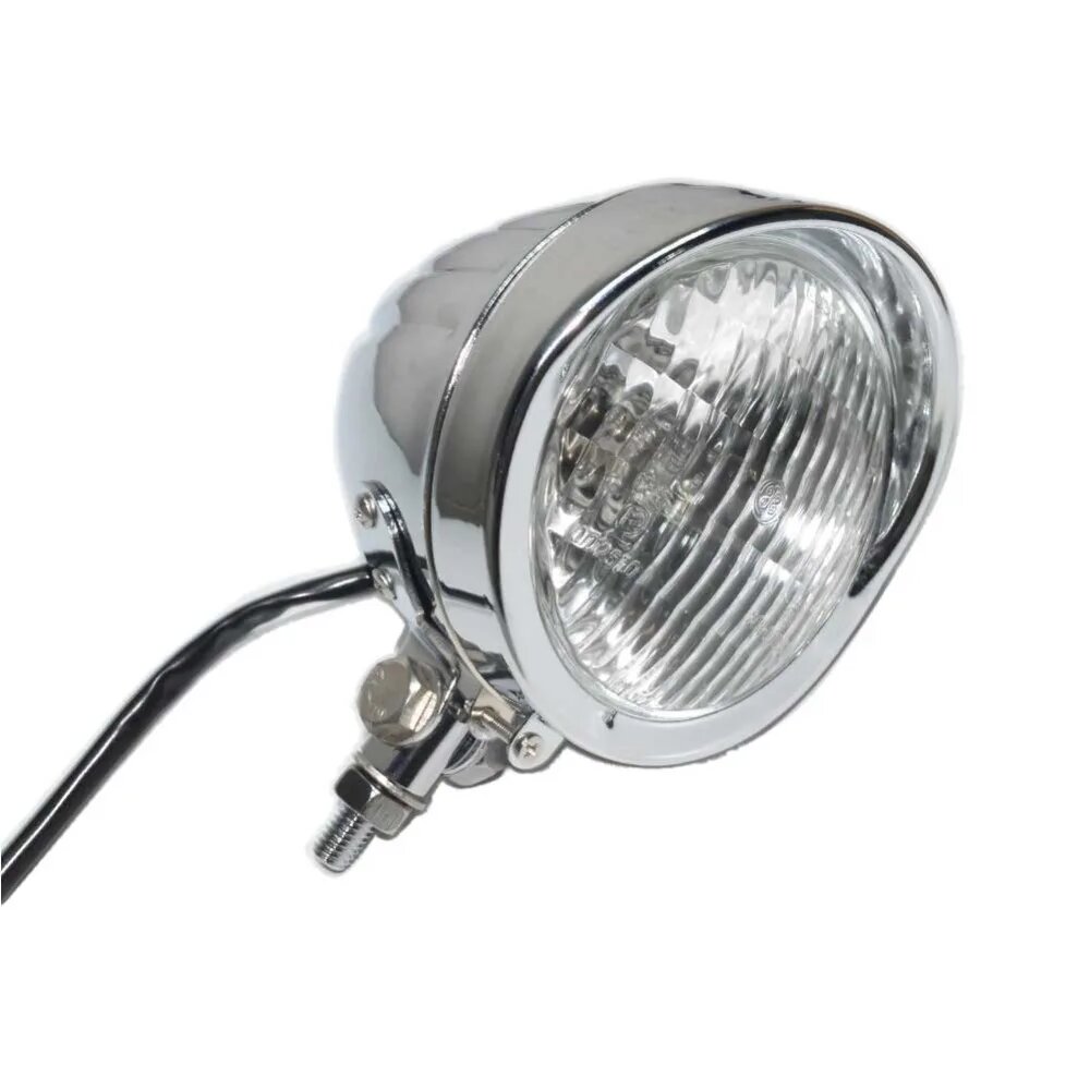 Хромированная мотоциклетная фара 4,5 дюйма с тройным козырьком, фара H4 60 Вт/55 Вт для Honda Yamaha Suzuki Kawasaki Cafe Racer