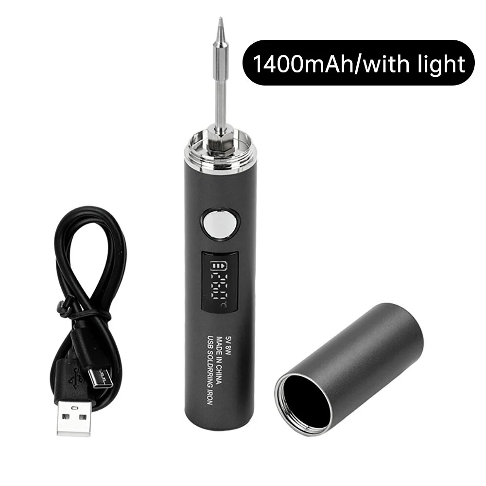 Портативный паяльник USB с подсветкой, 1400mAh