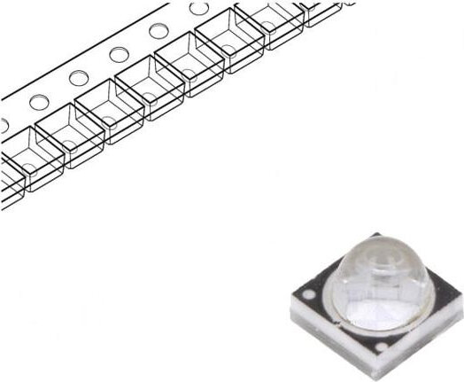 Светодиод PROLIGHT PB2D-3JLA-GS LED мощный УФ 35 град. 700мА -d: 365-370нм Pмакс: 3Вт 3535 SMD 1шт