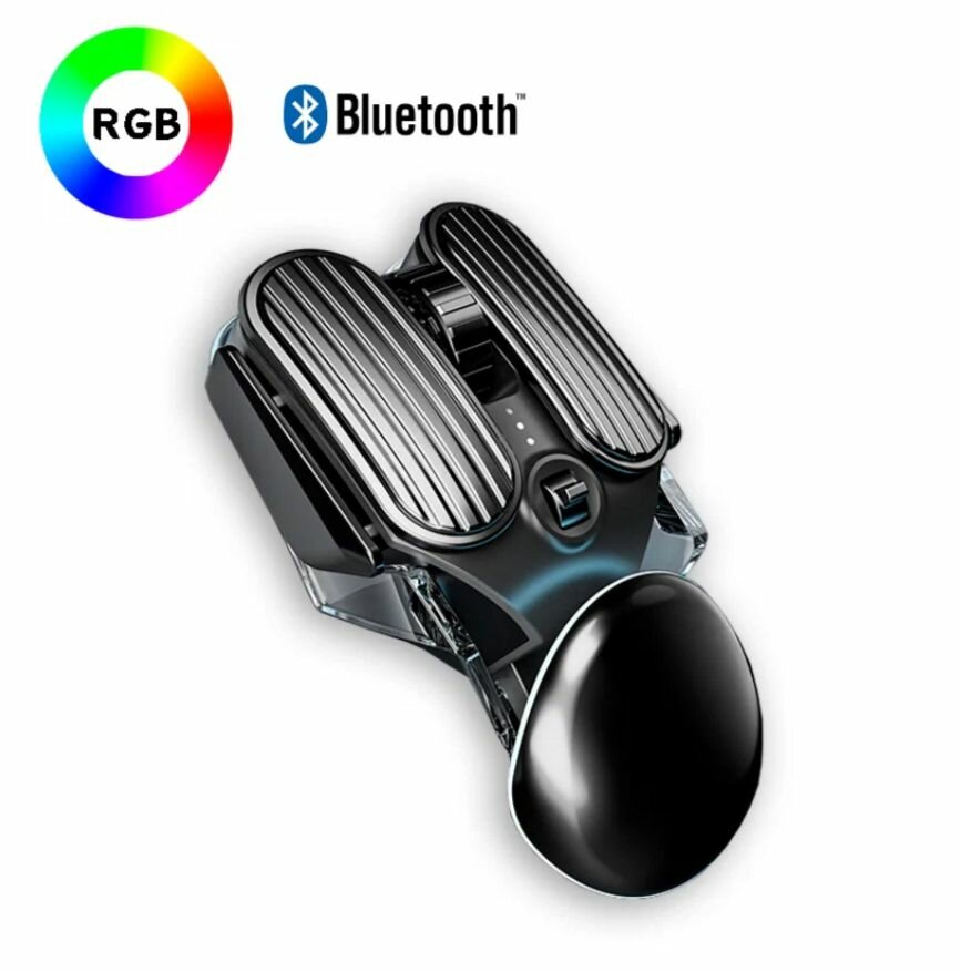 Механическая беспроводная мышь EWEADN Q3, бесшумная, игровая, 2 в 1 Bluetooth 5.1 USB-штекер и Bluetooth 2.4 с подсветкой RGB, бежевый