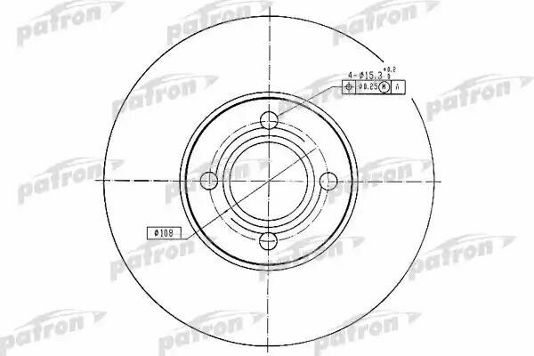 Диск тормозной задн AUDI: 100 82-88, 100 Avant 82-90, 80 86-91, 80 91-94, 80 Avant 91-96, 90 84-87, 90 87-91, CABRIOLET 91-00, COUPE 84-88, COUPE 88-96