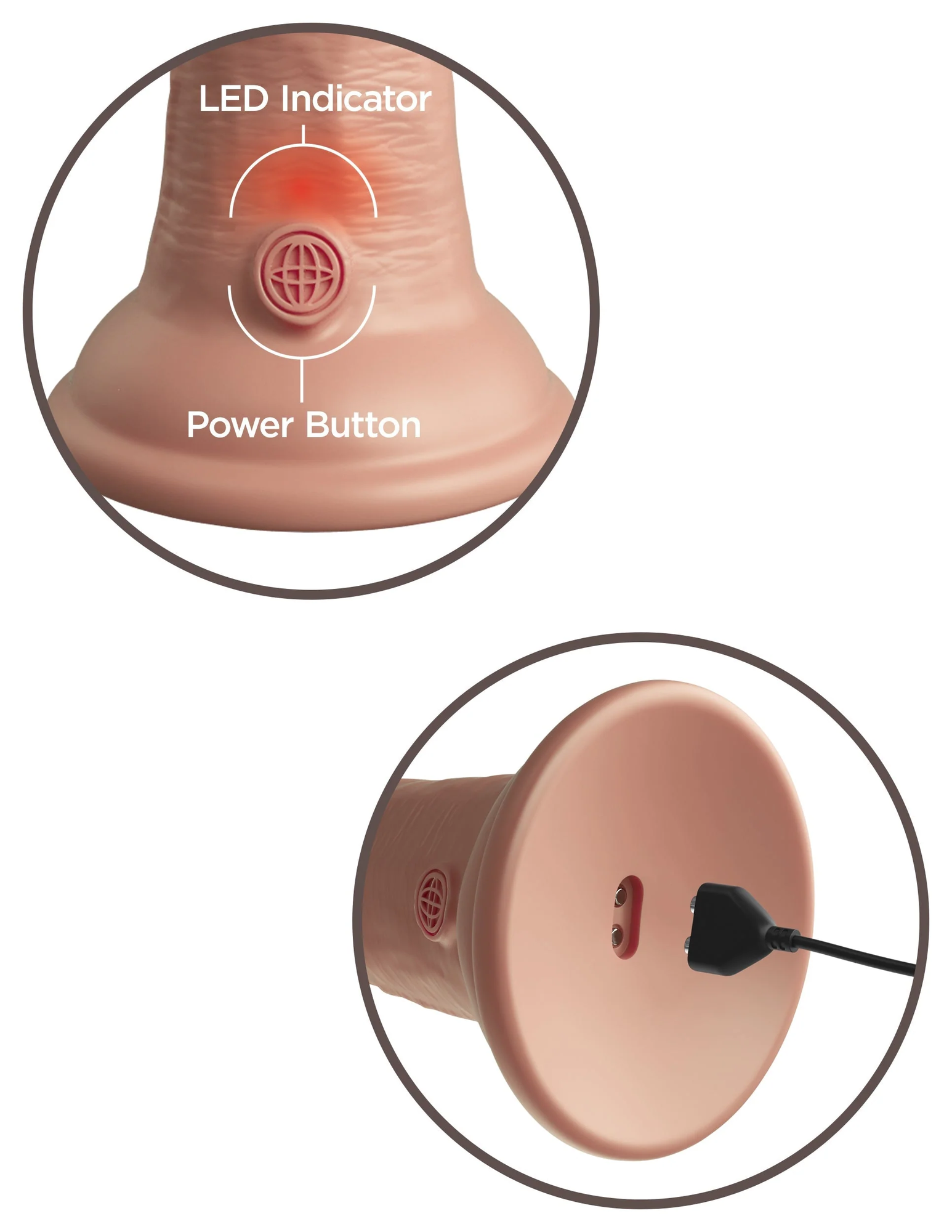 Вибратор KC Elite 6" Vibrating Silicone Dong - Light Pipedream — фото 1