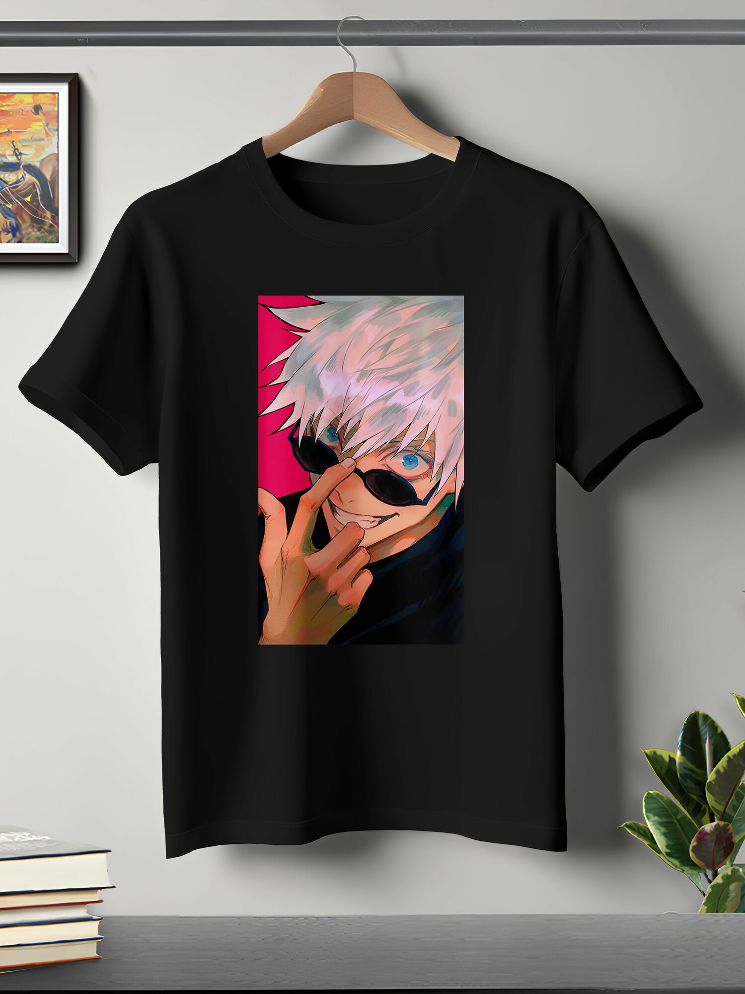 Футболка ONEQ унисекс 64-66 (5XL) размер с принтом Jujutsu Kaisen, черная